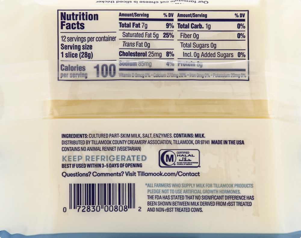 Tillamook Cheese, Swiss, Farmstyle, Thick Cut-Planogram-Back