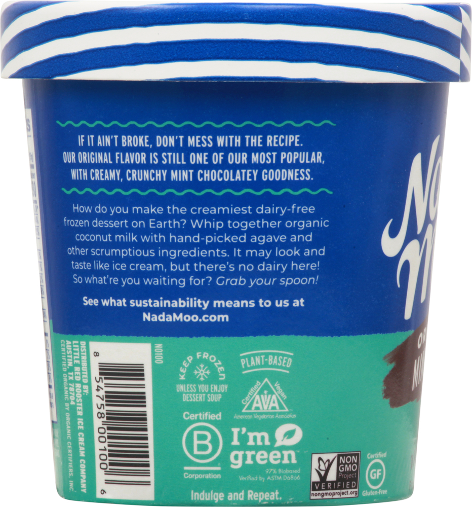 Nada Moo! Frozen Dessert, Organic, Mint Chip-Planogram-Left
