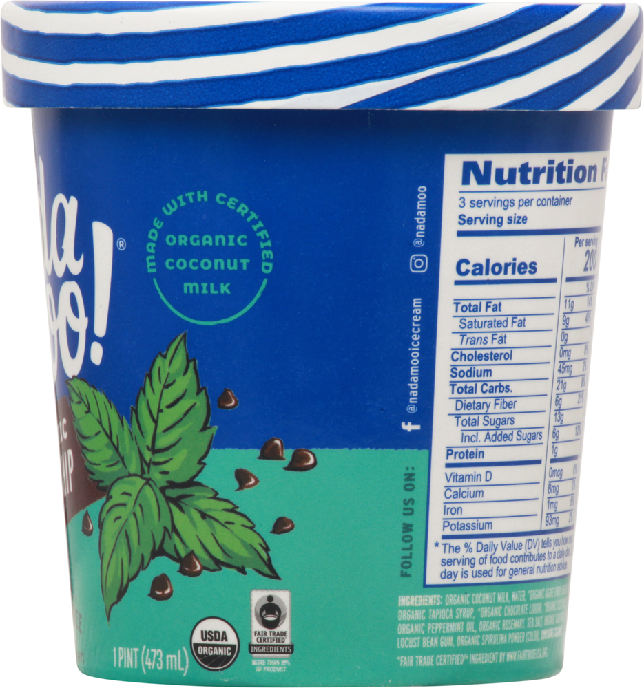 Nada Moo! Frozen Dessert, Organic, Mint Chip-Planogram-Right