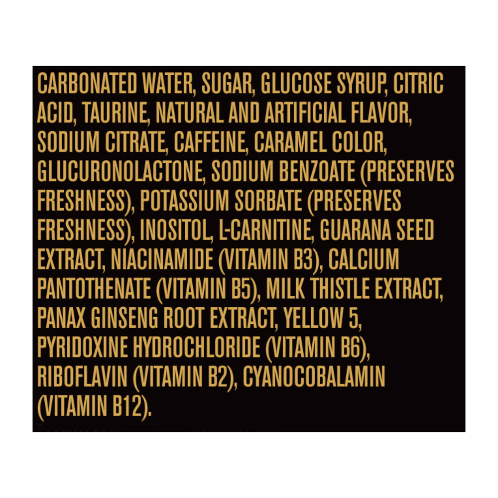 Rockstar Energy Drink, Original-Ingredients