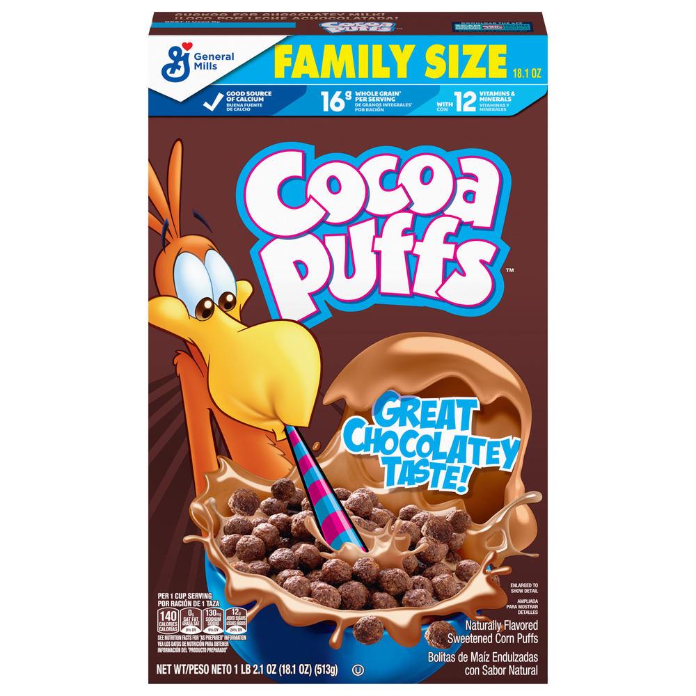 Cocoa Puffs Corn Puffs, Great Chocolatey Taste, Family Size-Main