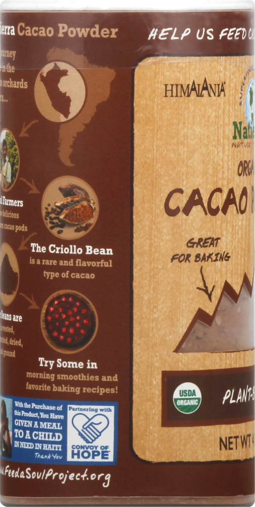 Natierra Cacao Powder, Organic-Planogram-Left