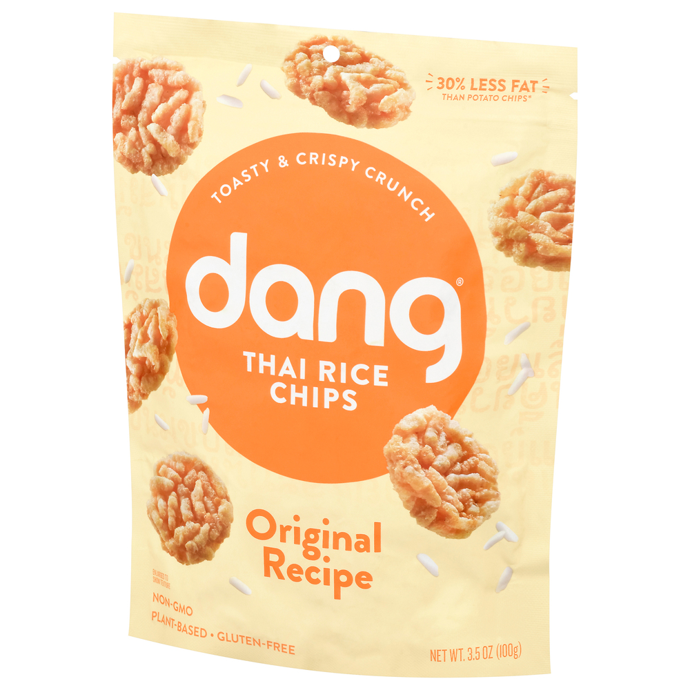 Dang Thai Rice Chips, Original Recipe-Front-Right-Elevated