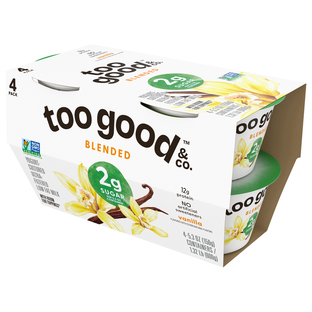Two Good Yogurt, Vanilla, 4 Pack-Front-Right-Elevated