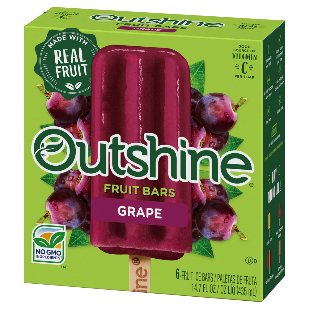Outshine Fruit Ice Bars, Grape-Front-Right-Elevated