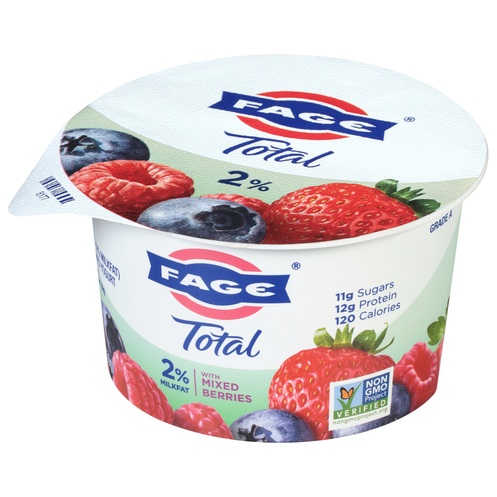 Fage Total Yogurt, Greek, Strained-Front-Right-Elevated