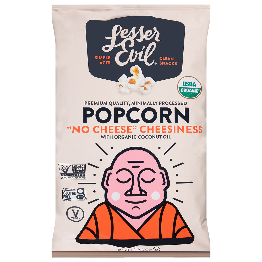 LesserEvil Popcorn, White Cheddar Flavor-Main