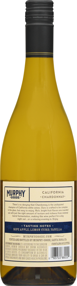 Murphy Goode Chardonnay, California-Planogram-Back
