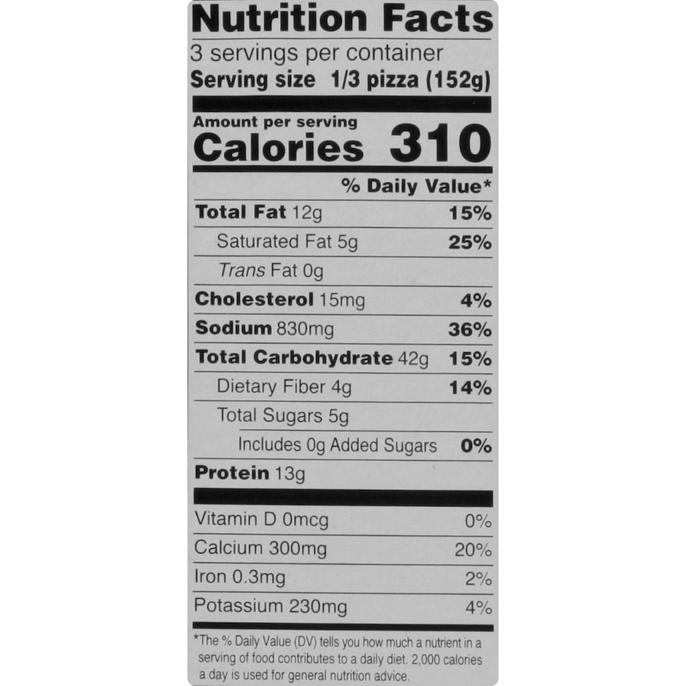 Nob Hill Trading Co. Spinach & Goat Cheese Wood Fired Pizza-Ingredients