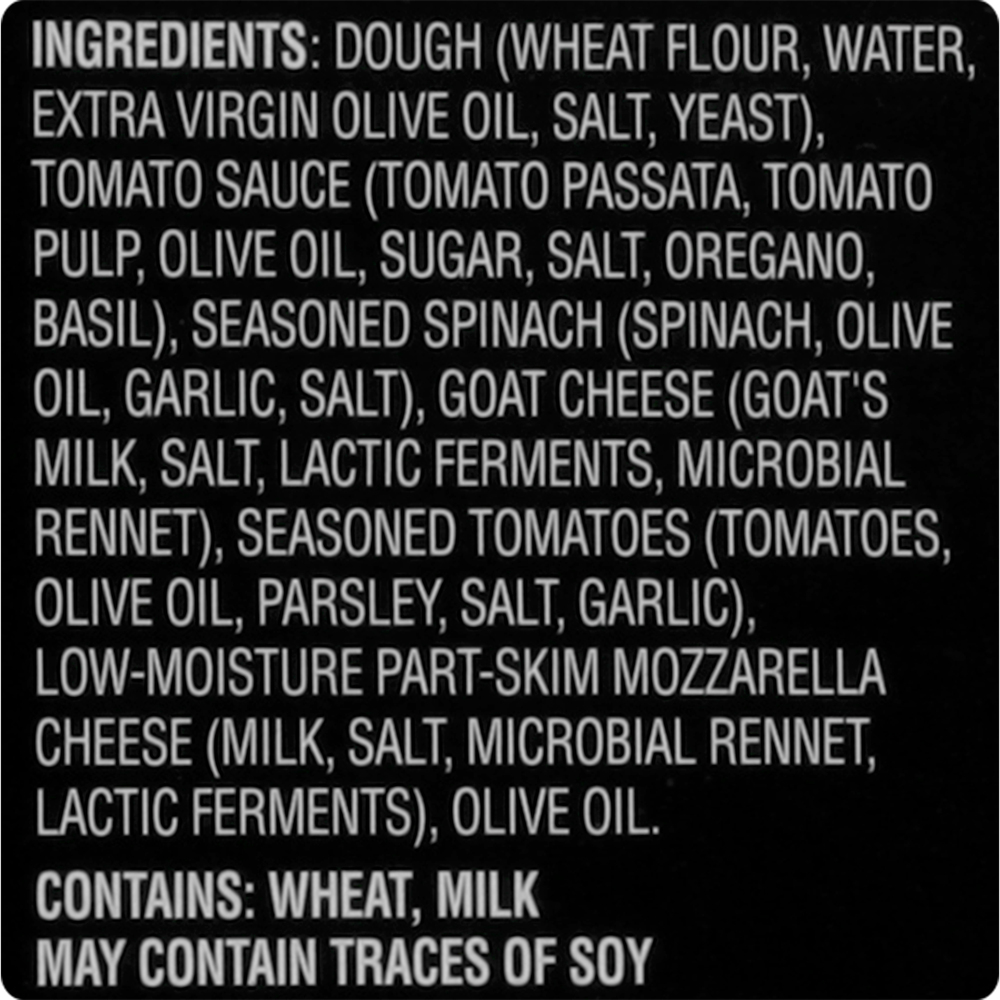 Nob Hill Trading Co. Spinach & Goat Cheese Wood Fired Pizza-Nutrition-Facts