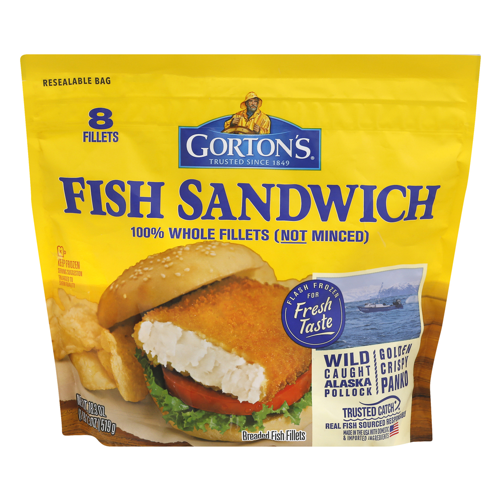 Gorton's Fish Fillets, Breaded, Sandwich-Main