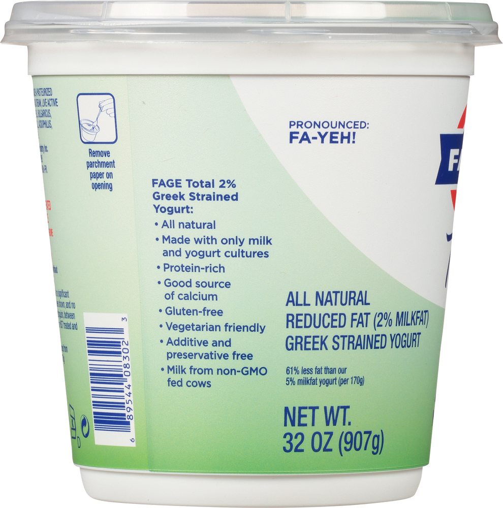 Fage Total 2%, Plain Greek Yogurt-Planogram-Left