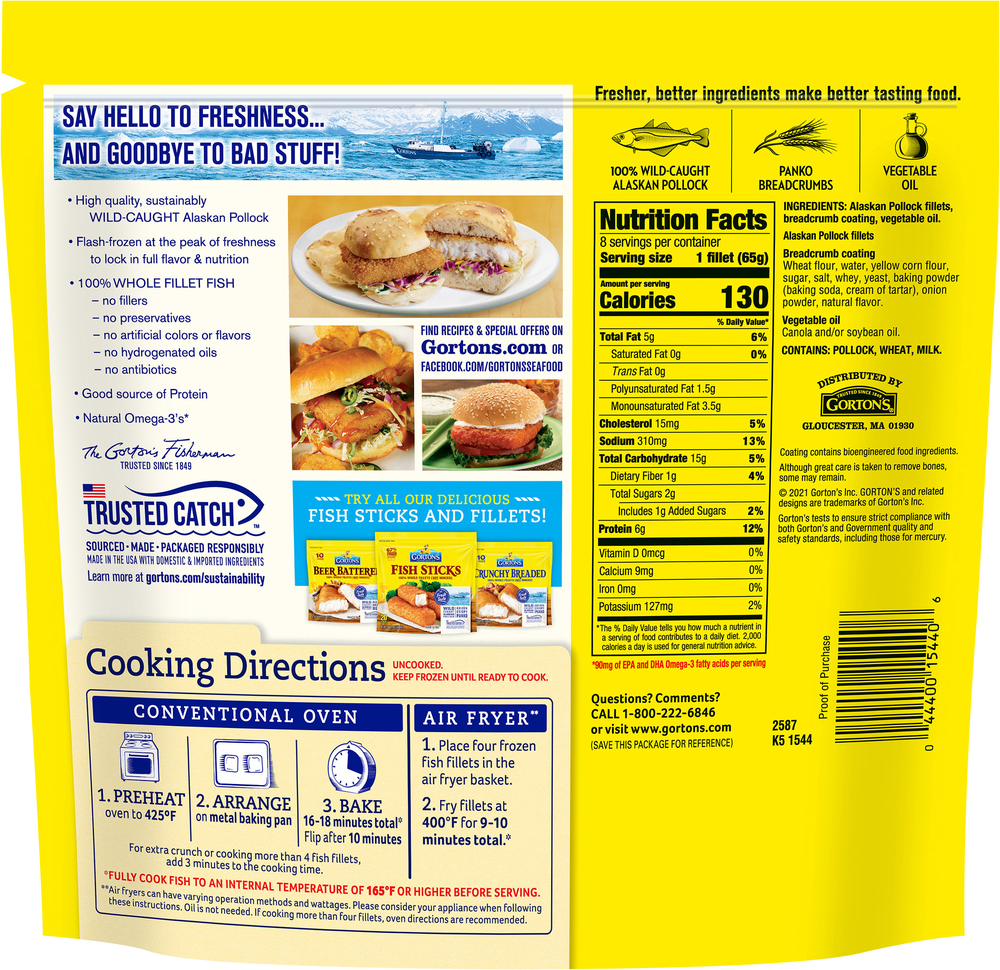 how to cook gortons fish fillets in microwave