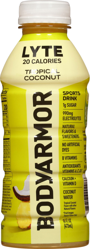 Body Armor Sports Drink, No Sugar Added, Lyte, Tropical Coconut ...