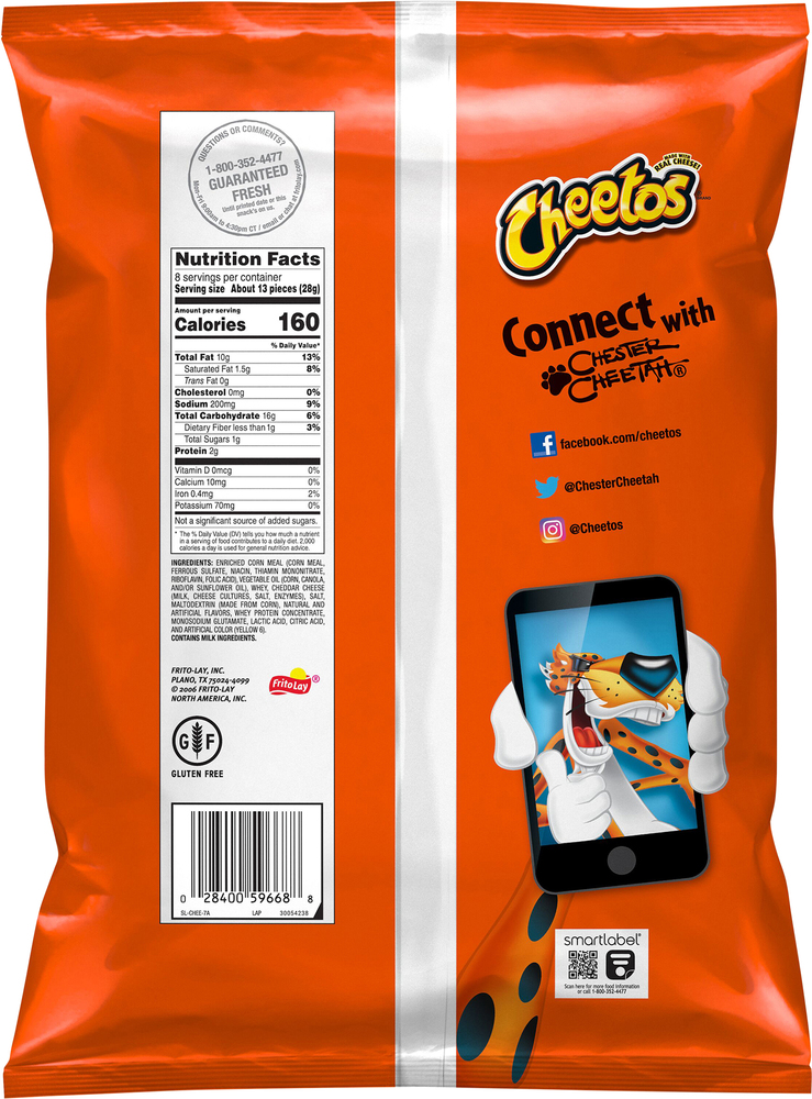 Cheetos Cheese Flavored Snacks, Puffs-Planogram-Back