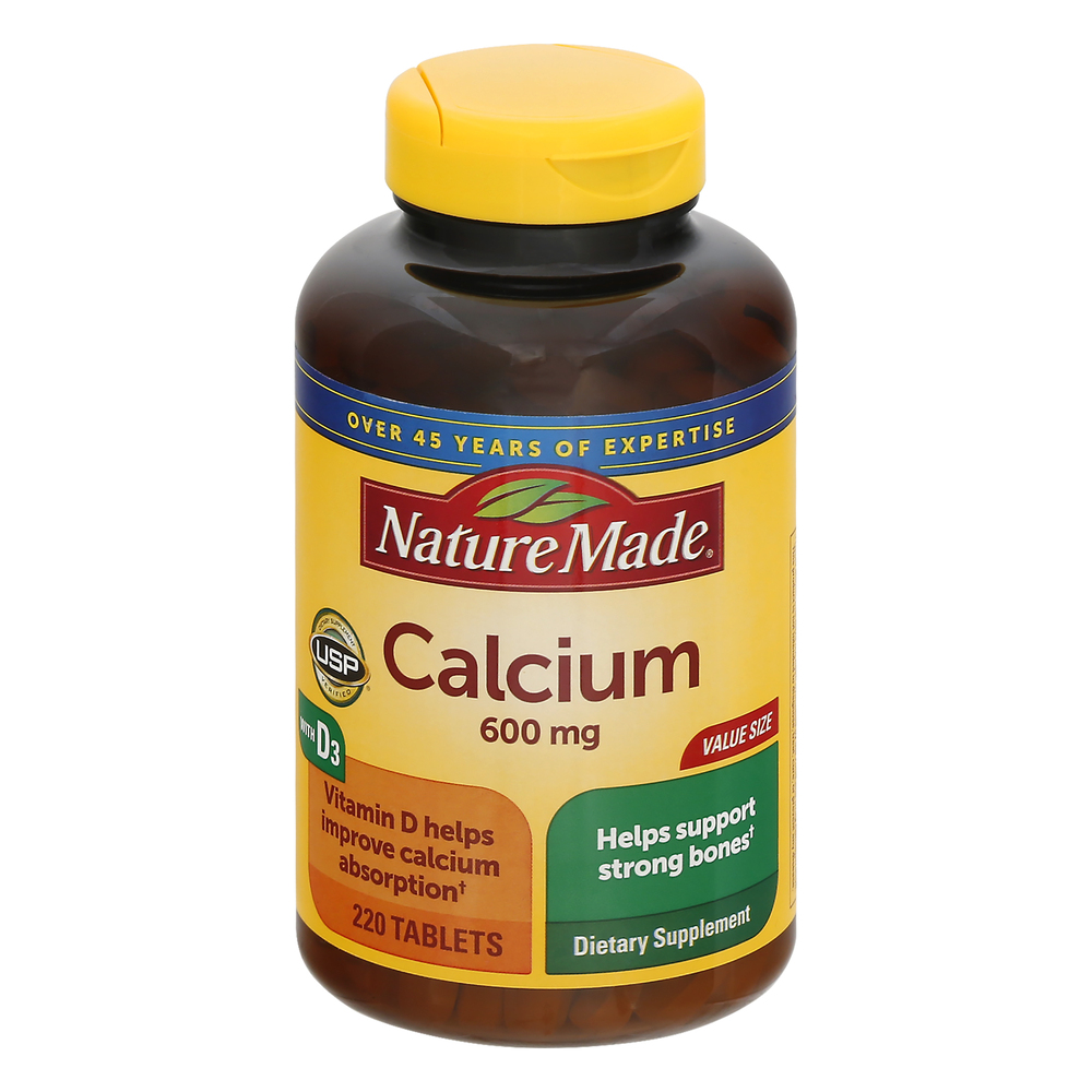 Nature Made Calcium, 600 mg, Tablets, Value Size-Main