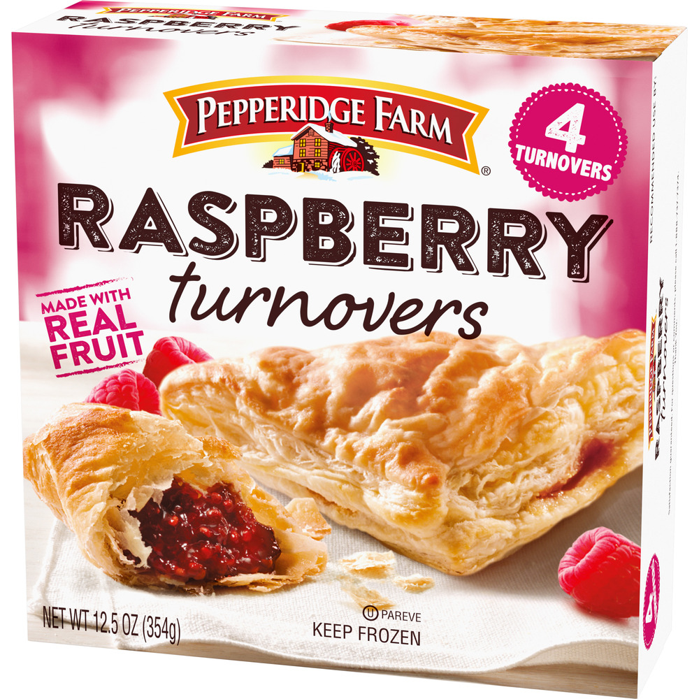 PEPPERIDGE FARM Turnovers, Raspberry-Front-Right-Elevated