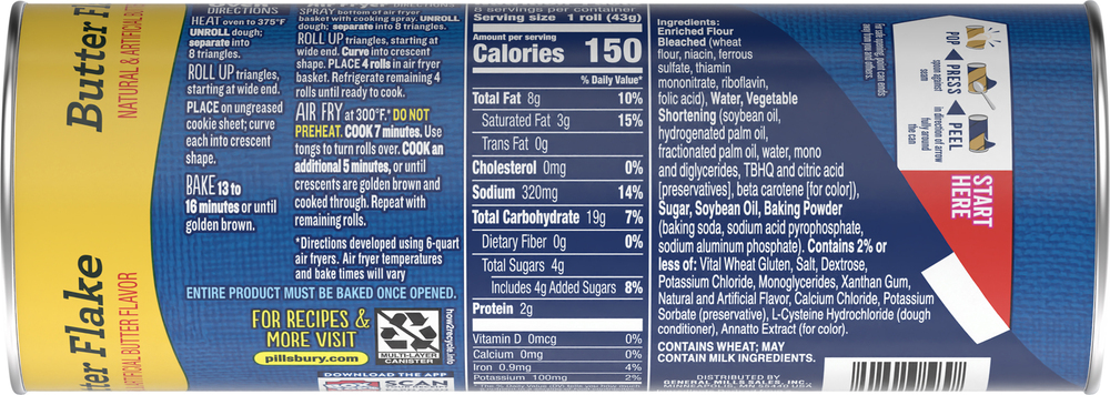 Pillsbury Grands! Crescents, Butter Flake-Planogram-Back