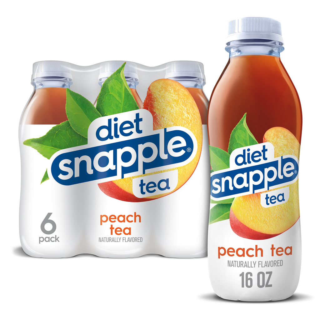 Snapple Tea, Zero Sugar, Peach, 6 Pack-Hero