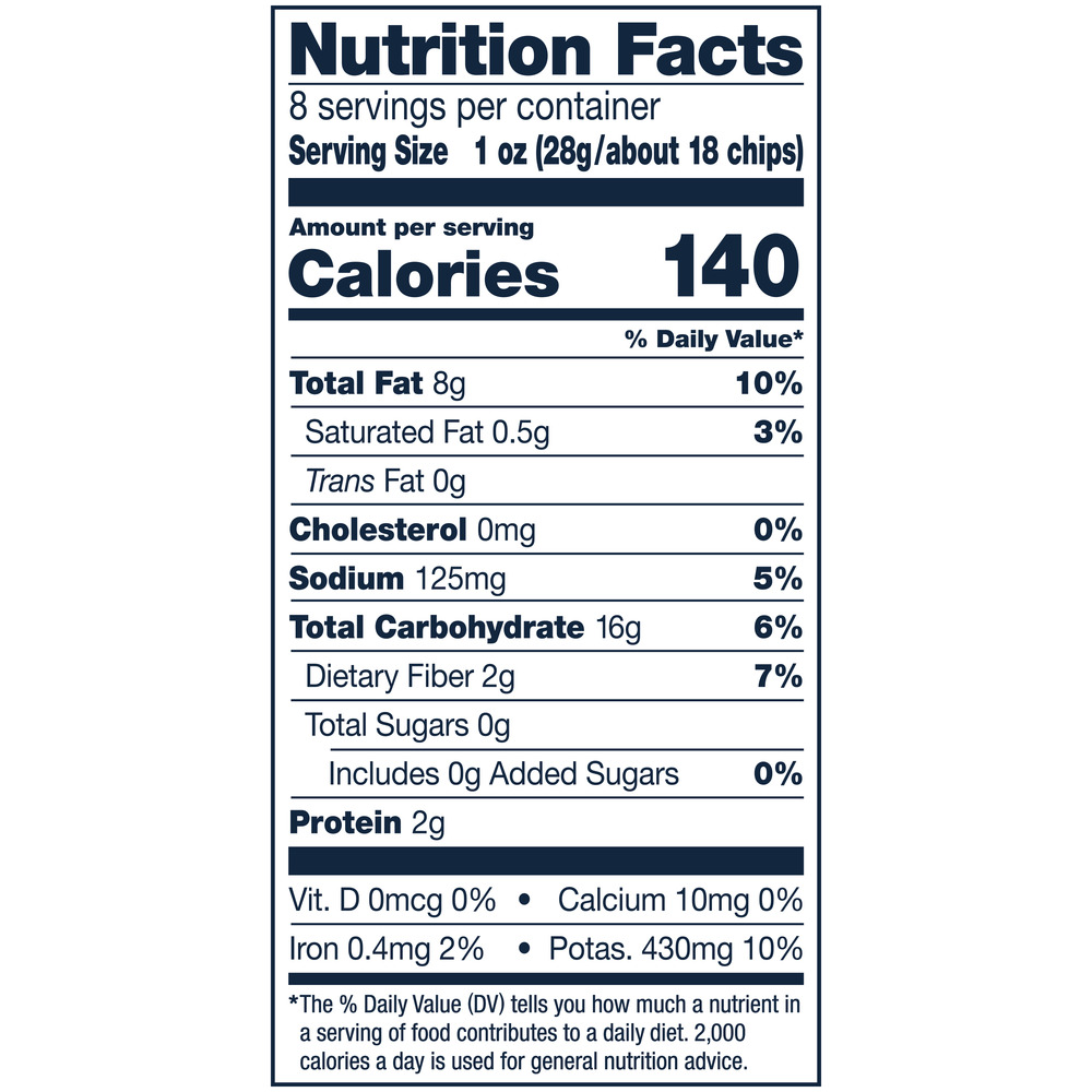 Cape Cod Potato Chips, Original, Kettle Cooked-Nutrition-Facts