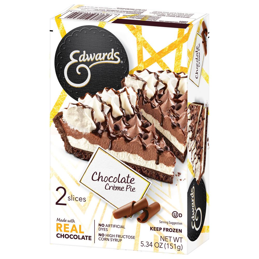 Edwards Creme Pie, Chocolate-Front-Right-Elevated