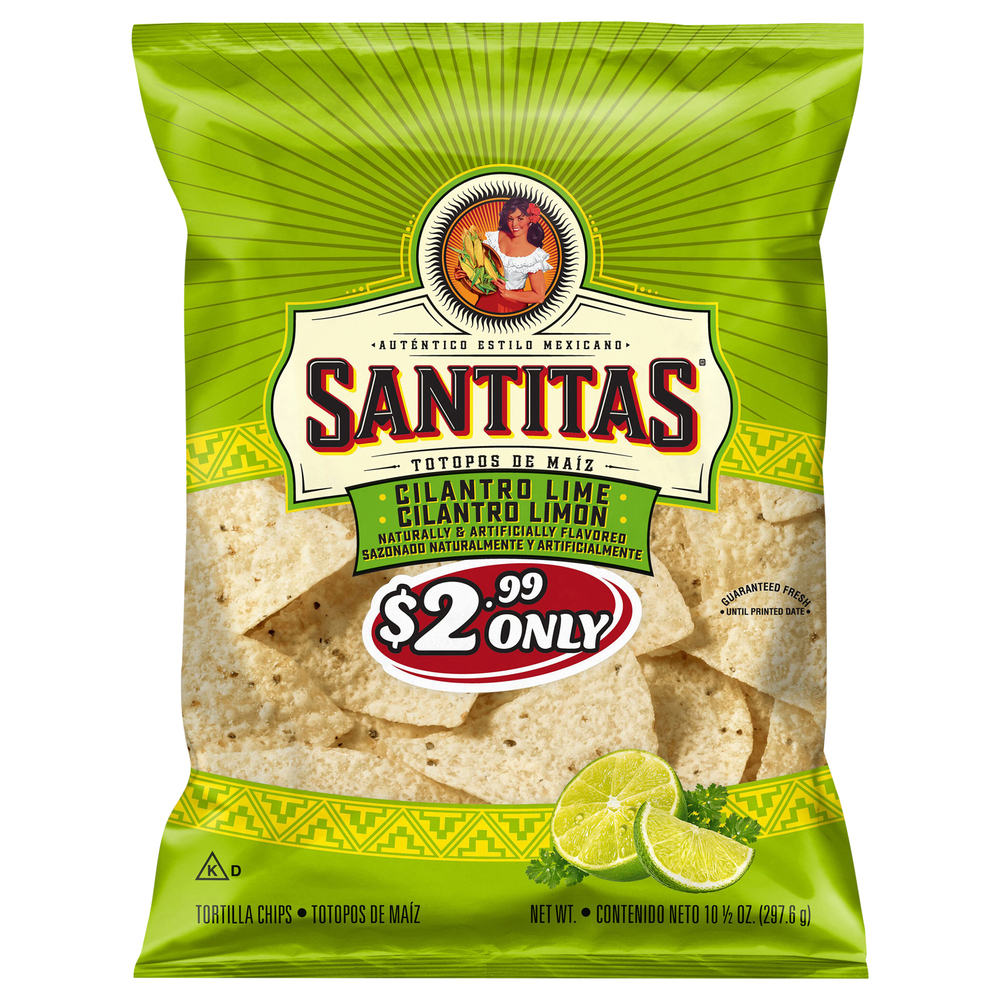Santitas Tortilla Chips, Cilantro Lime-Main