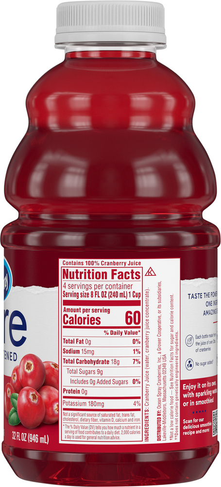 Ocean Spray Juice, Cranberry, Pure, Unsweetened-Planogram-Right