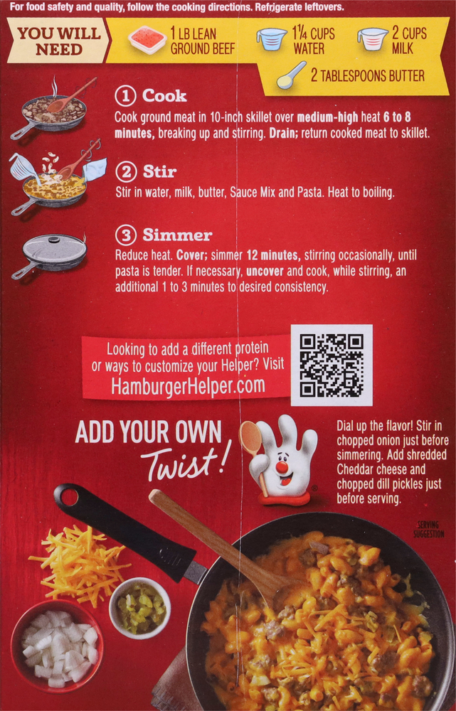 Cheeseburger Hamburger Helper