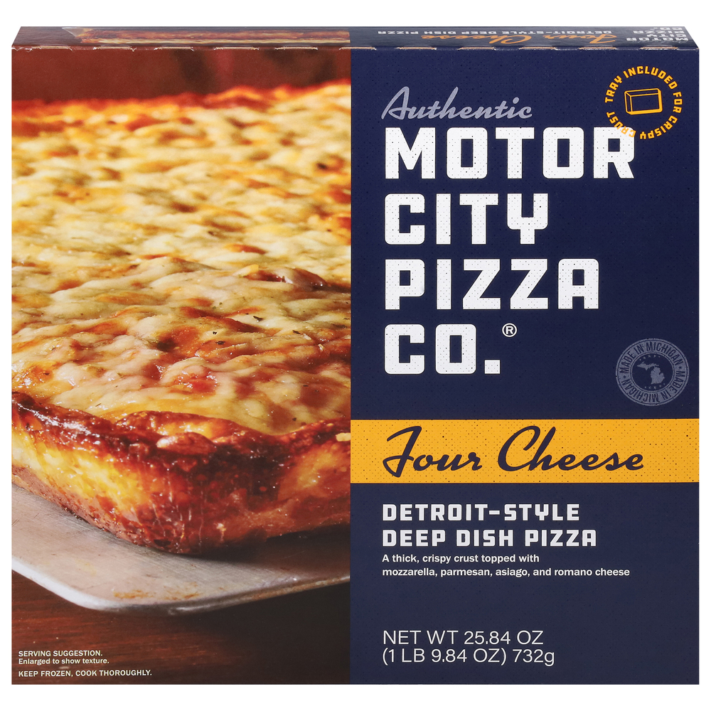 Motor City Pizza Co. Pizza, Deep Dish, Detroit-Style, Four Cheese-Main