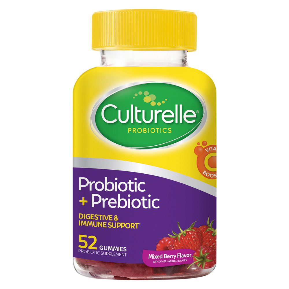 Culturelle Probiotic + Prebiotic, Digestive & Immune Support, Gummies, Mixed Berry Flavor-Main