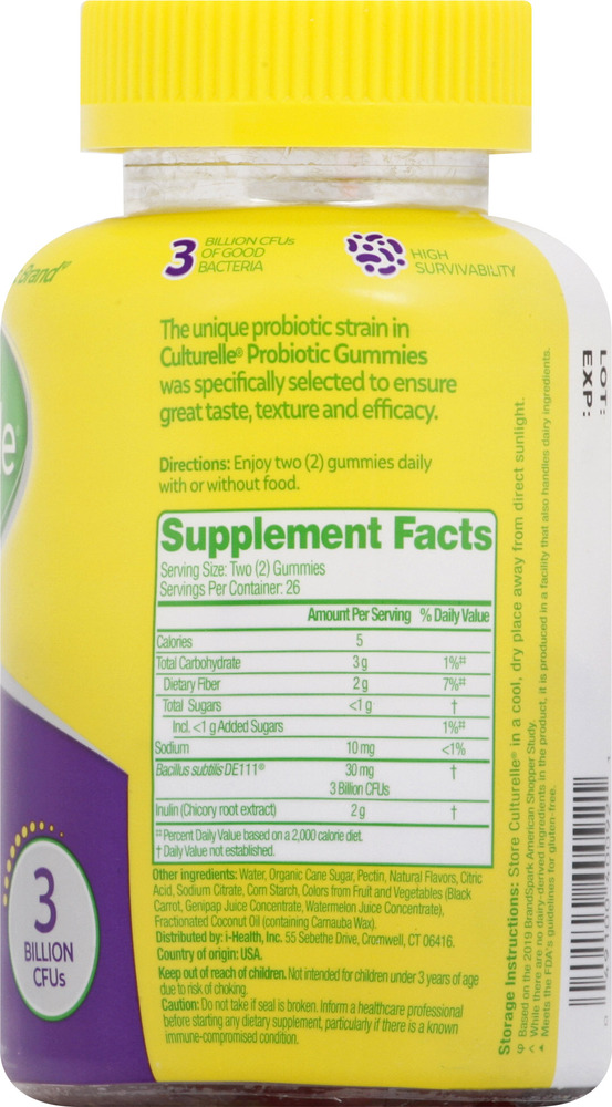 Culturelle Probiotic + Prebiotic, Digestive & Immune Support, Gummies ...