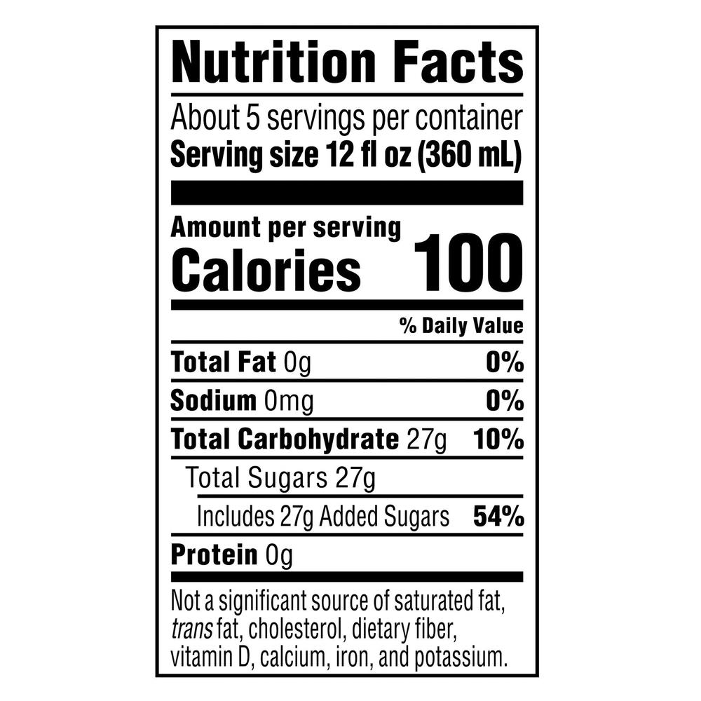 Pure Leaf Pure Leaf Real Brewed Tea Sweet Tea 64 Fl Oz-Nutrition-Facts