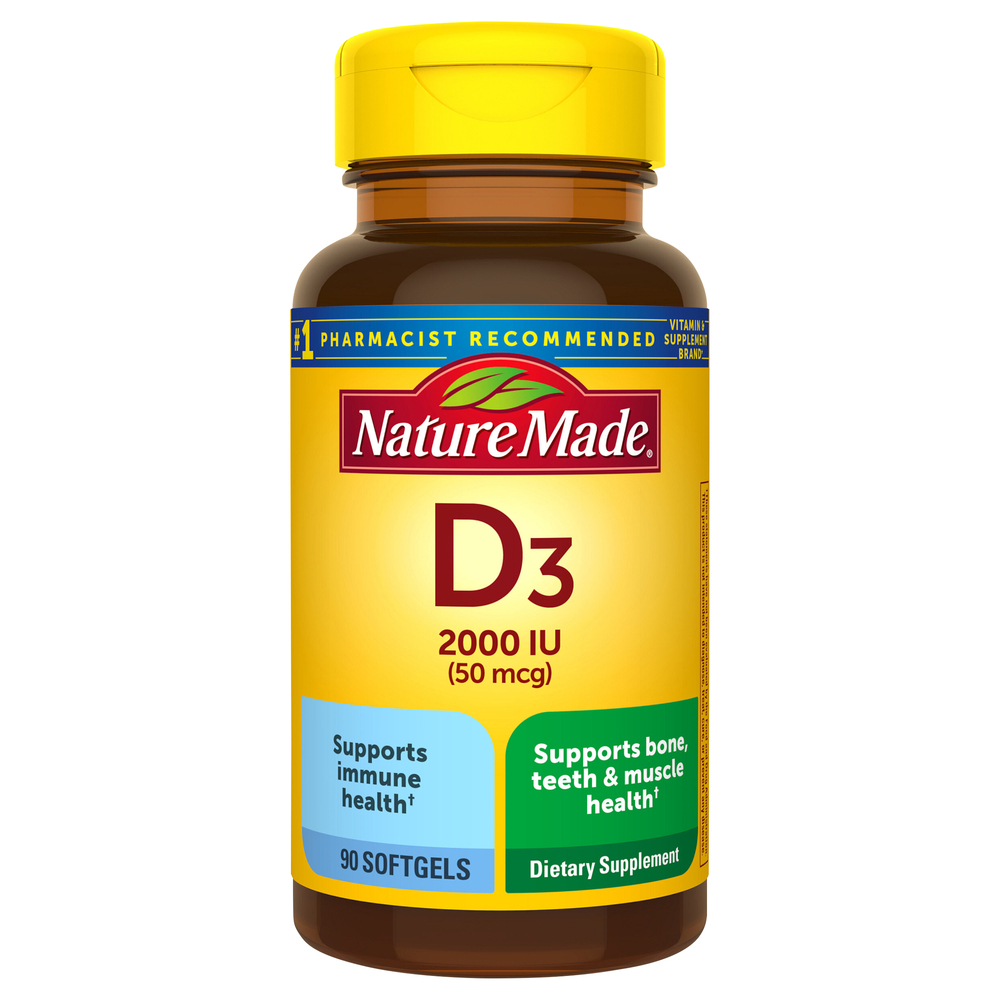 Nature Made Vitamin D3, 2000 IU (50 mcg), Softgels-Main