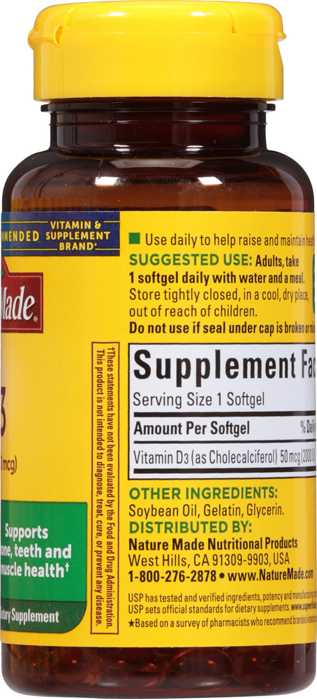 Nature Made Vitamin D3 2000 Iu 50 Mcg Softgels Planogram Right 6737