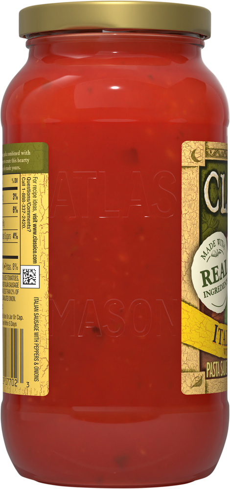 Classico Italian Sausage with Peppers & Onions Pasta Sauce-Planogram-Left