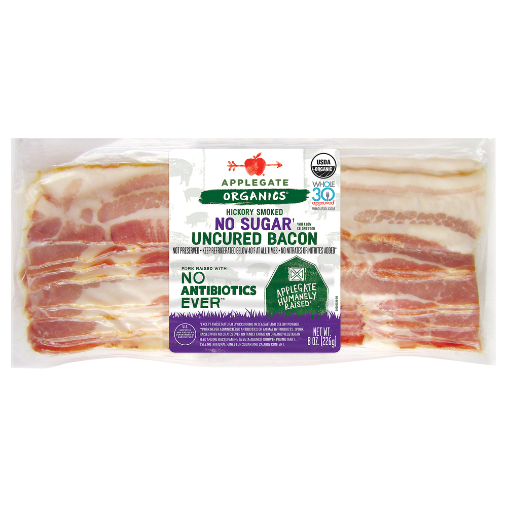 Applegate Organics Bacon, No Sugar, Uncured-Main