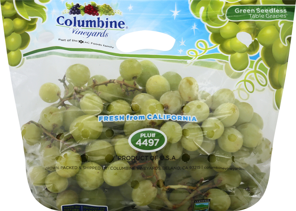 Columbine Vineyards Table Grapes, Green Seedless-Main