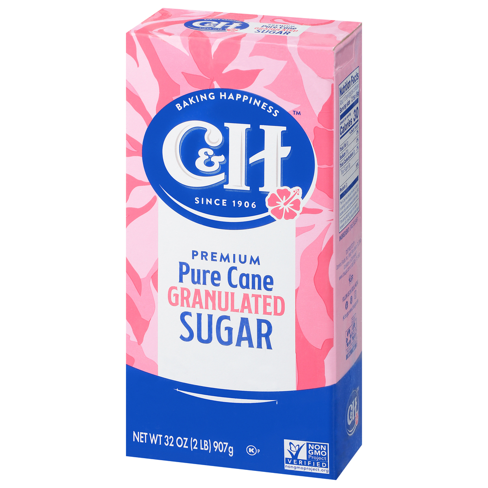 C&H Premium Pure Cane Granulated Sugar-Front-Right-Elevated