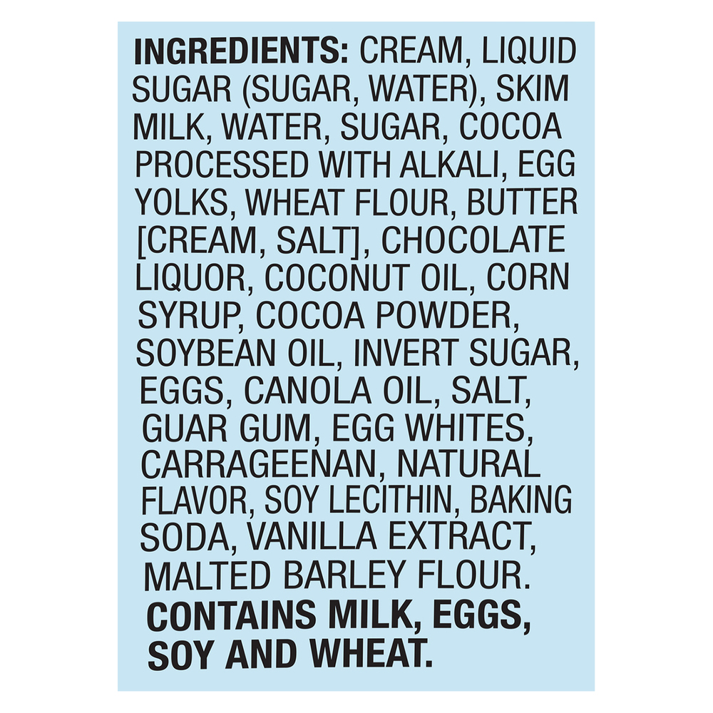 Ben & Jerry's Ice Cream, Brownie Batter Core-Ingredients