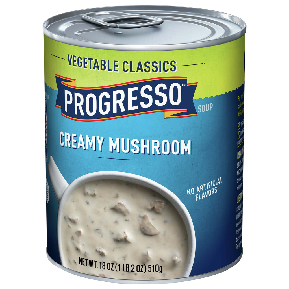 Progresso Soup, Creamy Mushroom, Vegetable Classics-Front-Right-Elevated