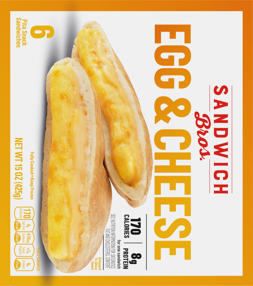 Sandwich Bros. Pita Snack Sandwiches, Egg & Cheese-Planogram-Back