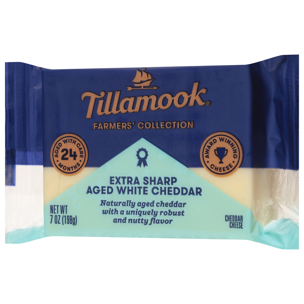Tillamook Farmer's Collection Cheese, Aged White Cheddar, Extra Sharp ...