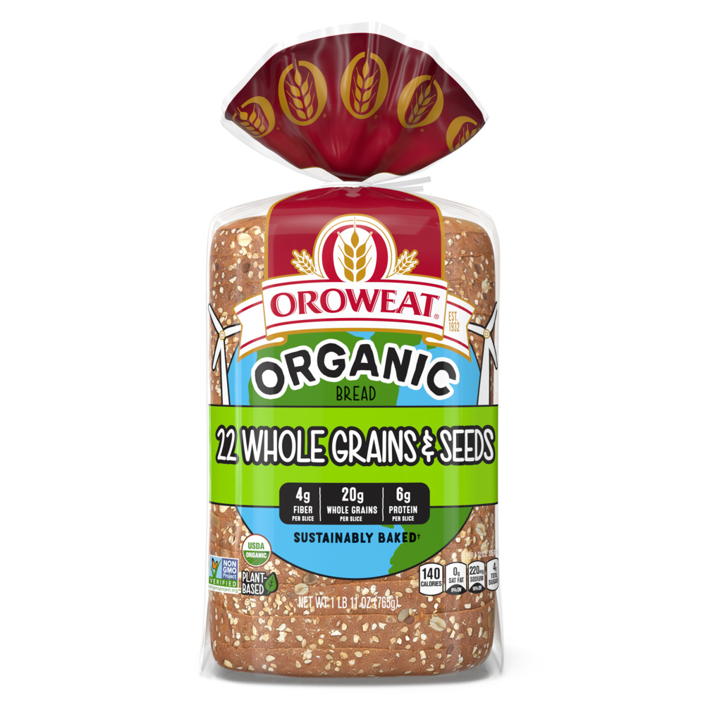 Oroweat Organic 22 Whole Grains & Seeds Bread-Planogram-Left
