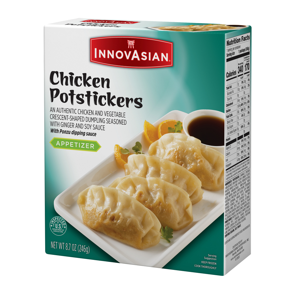 InnovAsian Appetizer Chicken Potstickers-Front-Right-Elevated
