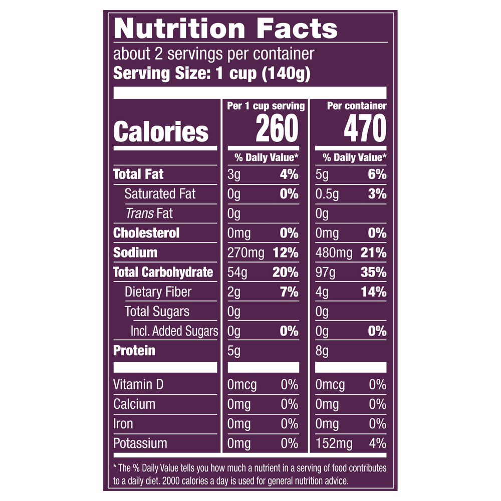 Mahatma Jasmine Rice, Cilantro Limon-Nutrition-Facts