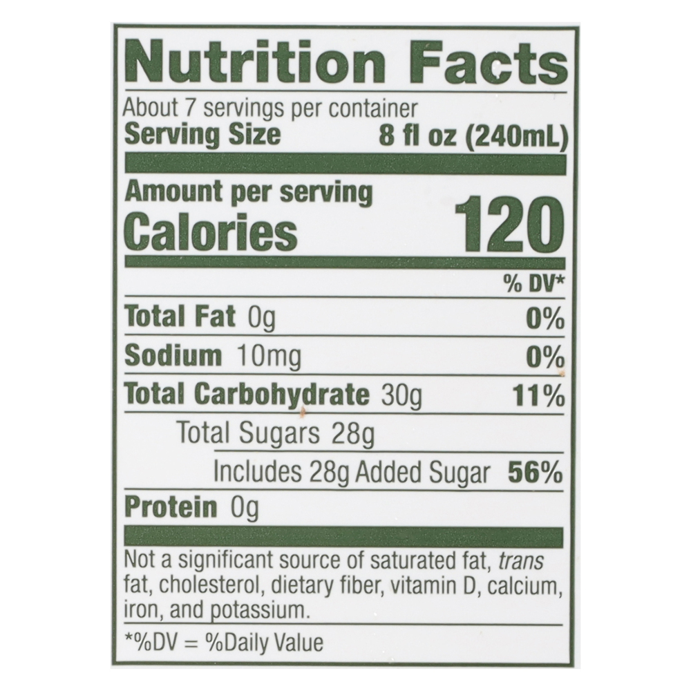 Florida's Natural Premium Lemonade-Nutrition-Facts