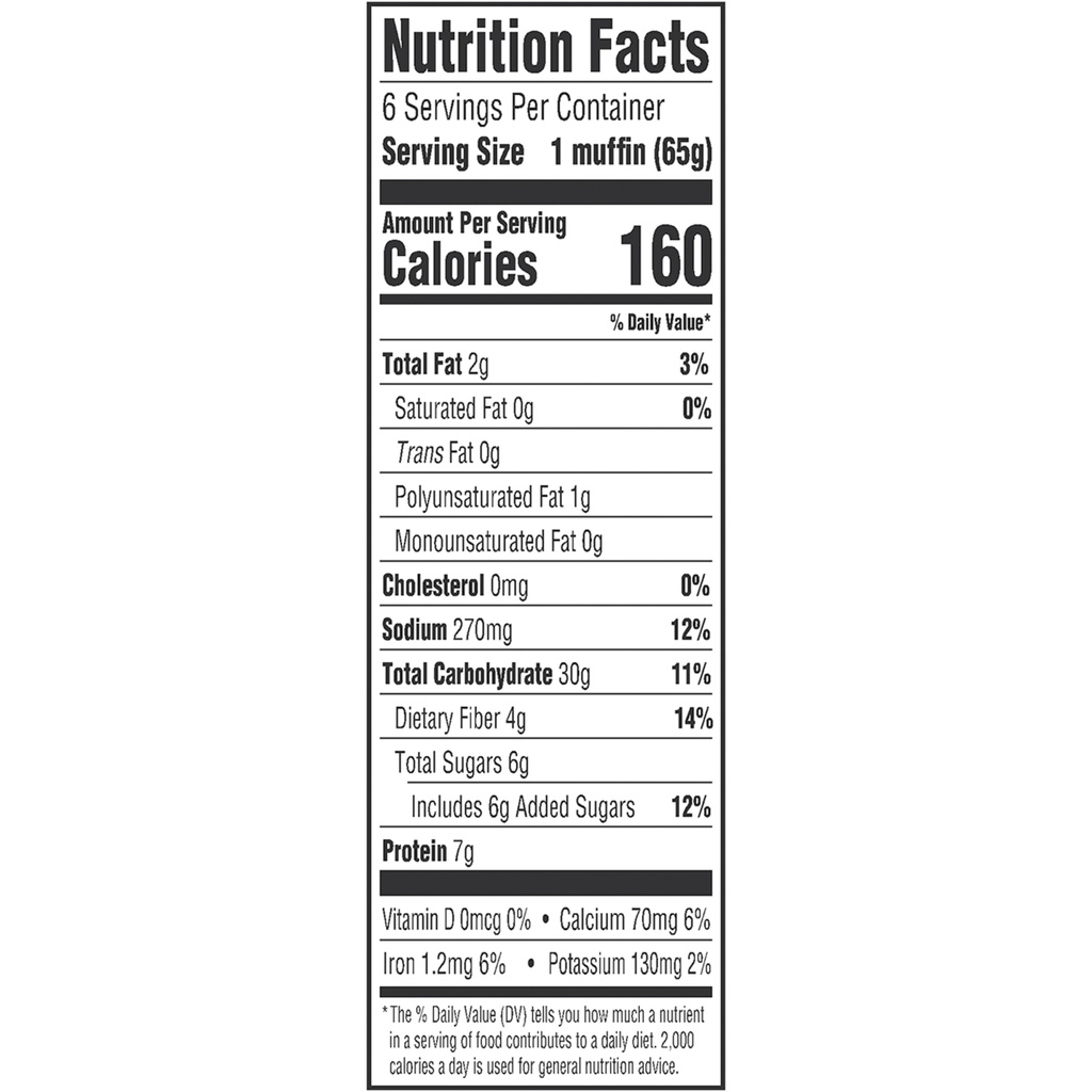 OROWEAT English Muffins, Sliced, 100% Whole Wheat-Nutrition-Facts