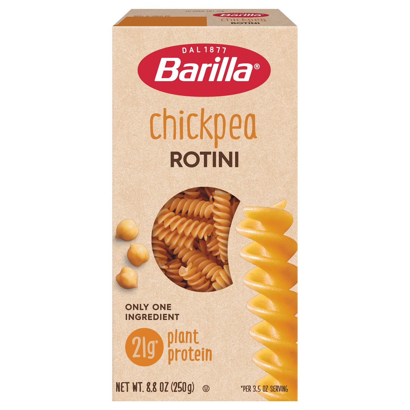 Barilla Legume Chickpea Rotini Pasta - Vegan, Gluten Free, Non GMO ...