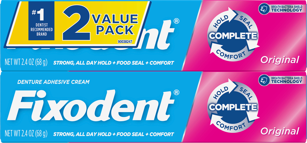Fixodent Denture Adhesive Cream, Original, Value Pack-Main