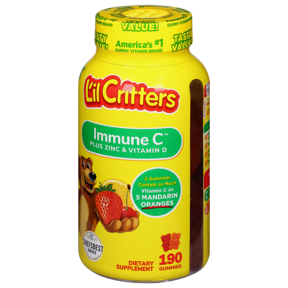 L'il Critters Immune C Plus Zinc & Vitamin D, Gummies-Front-Right-Elevated
